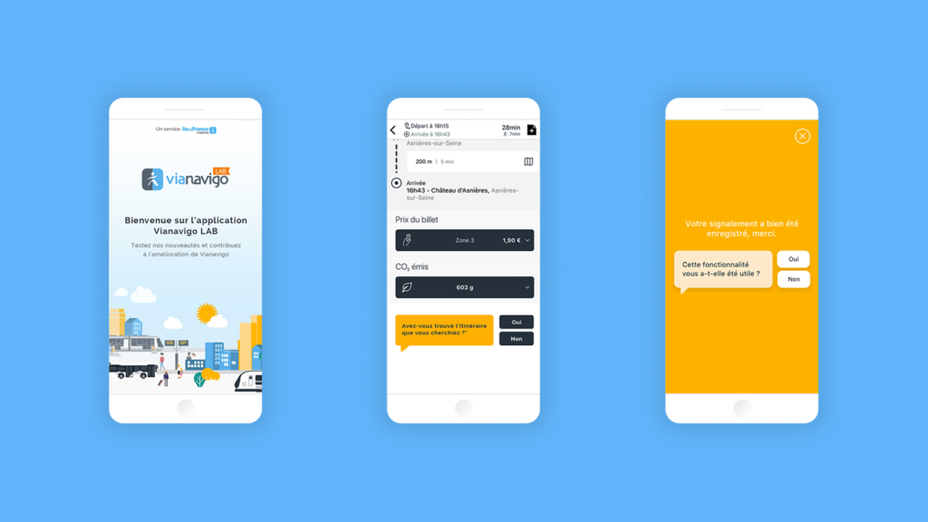 Le Lab Vianavigo pour Ile-de-France Mobilités - Projet UX Unami